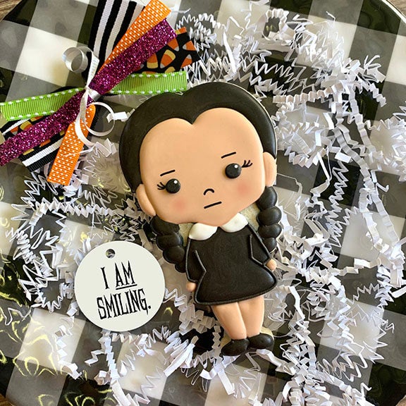 Wednesday Addams Large Cookie | Sugardoodles